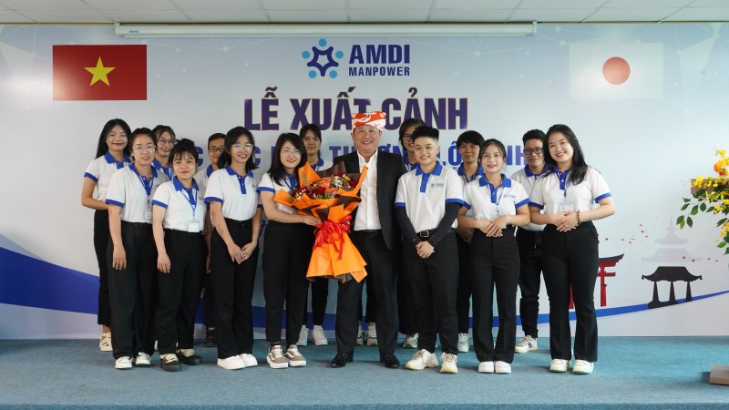 AMDI Manpower tổ chức lễ xuất cảnh Thực tập sinh tháng 8/2023